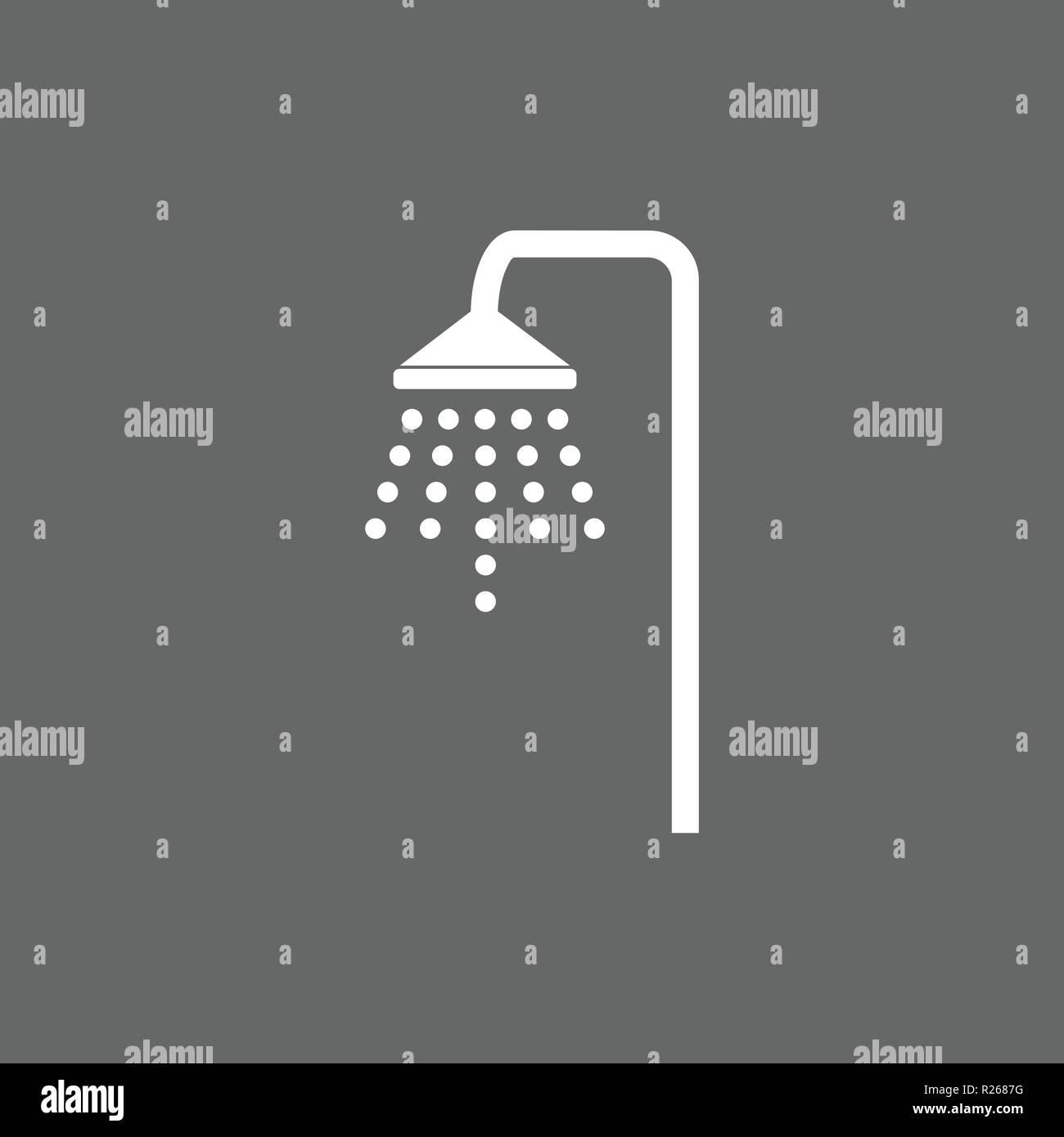 Badezimmer, Dusche, Duschen, Wc Wanne Symbol Vektor illustration Stock ...