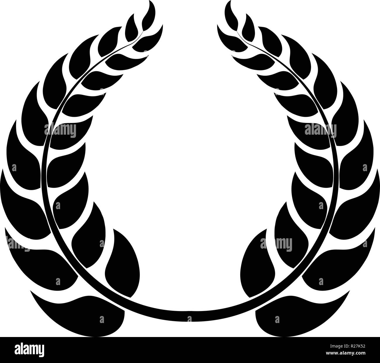 Runde Kranz Symbol. Einfache Abbildung von runden Kranz vektor Symbol ...