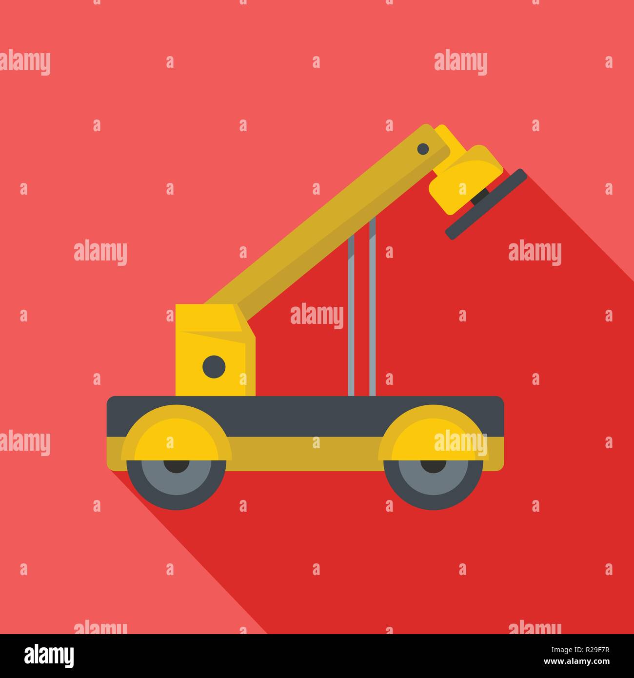 Engineering Kran Symbol. Flache Darstellung von Engineering Kran vektor ...