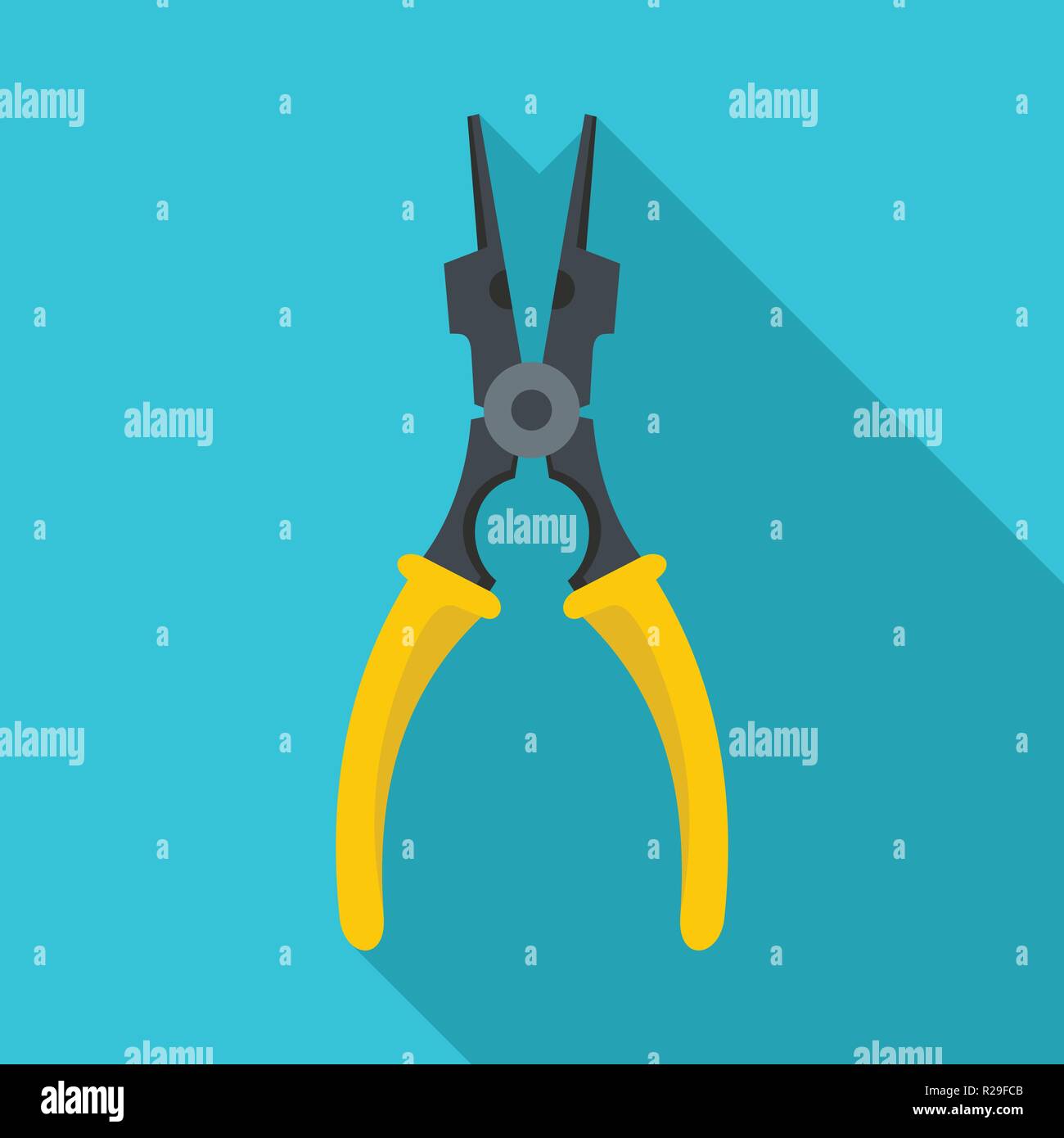 Bau einer Zange Symbol. Flache Abbildung: Bau einer Zange vektor Symbol ...