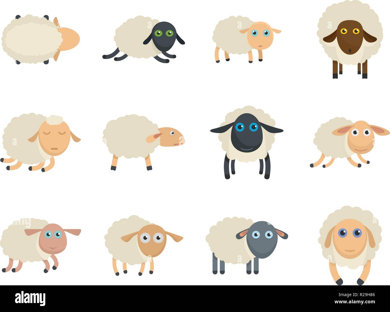 Schäfer cartoon schafe Stock-Vektorgrafiken kaufen - Alamy
