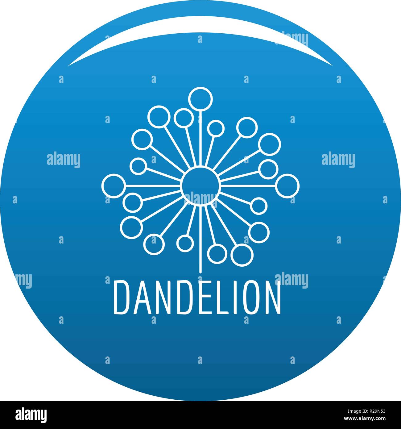Zerrissen Löwenzahn logo Symbol. Einfache Darstellung der zerrissenen ...