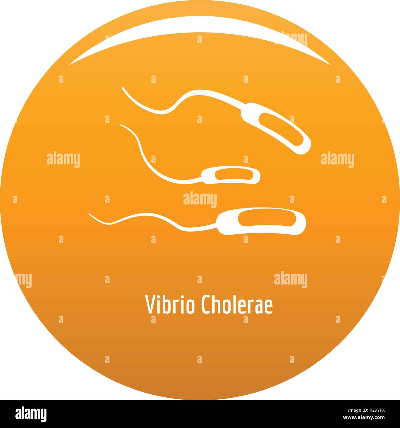 Vibrio cholerae Symbol. Einfache Abbildung von Vibrio cholerae Vektor ...