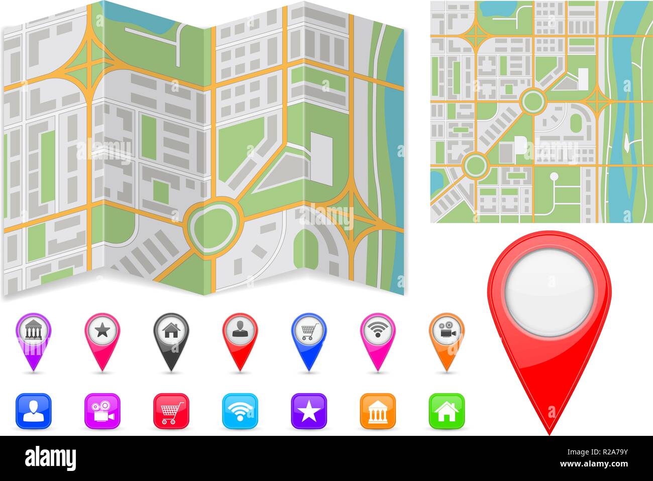 Touristischer stadtplan Stock-Vektorgrafiken kaufen - Alamy