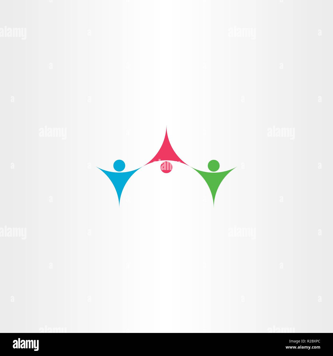 Kindergarten logo Happy Kids play Symbol Stock-Vektorgrafik - Alamy