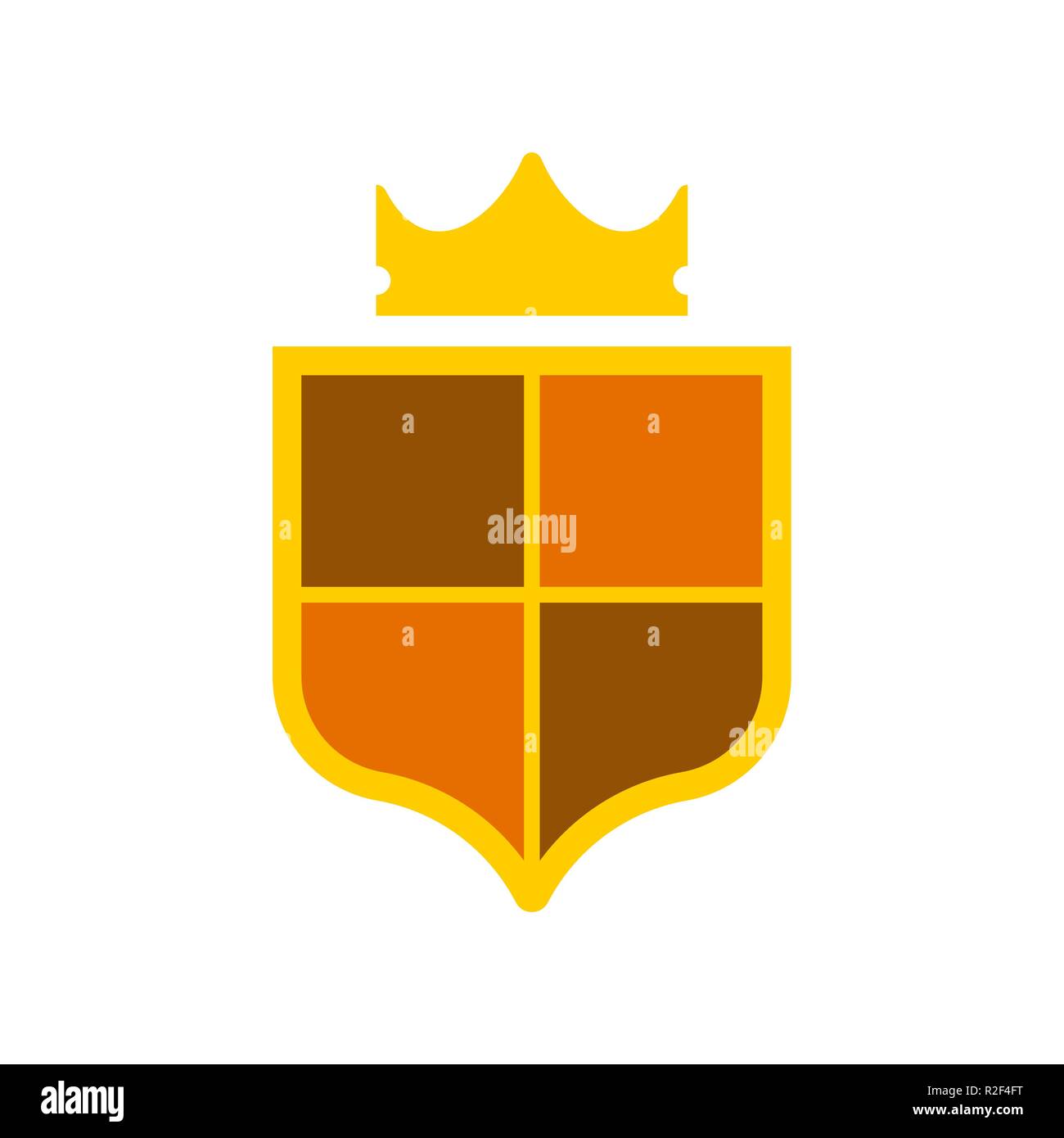 Krone heraldischen Schild. Vorlage Heraldik design Element. Wappen der ...