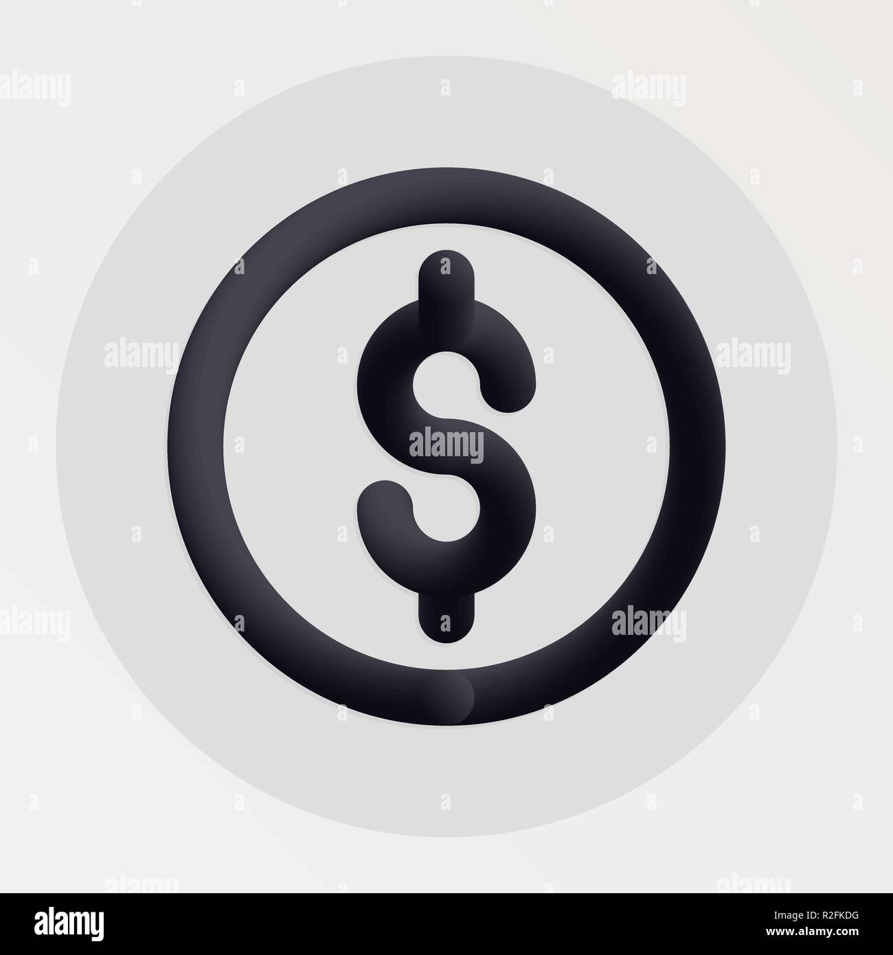 Geld blended fetten schwarzen Symbol Leitung. Vector Illustration von ...