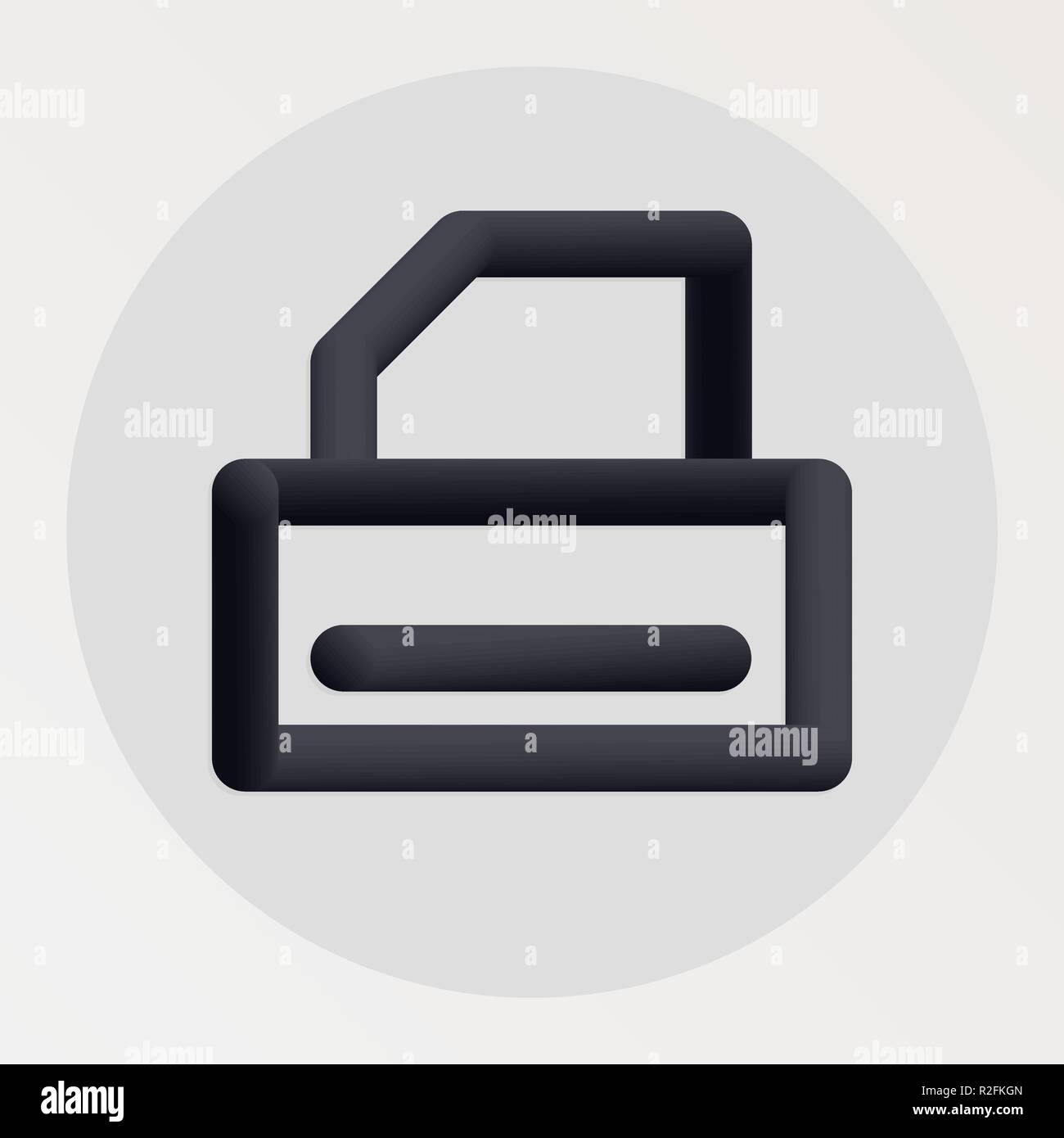 Drucken blended fetten schwarzen Symbol Leitung. Vector Illustration ...