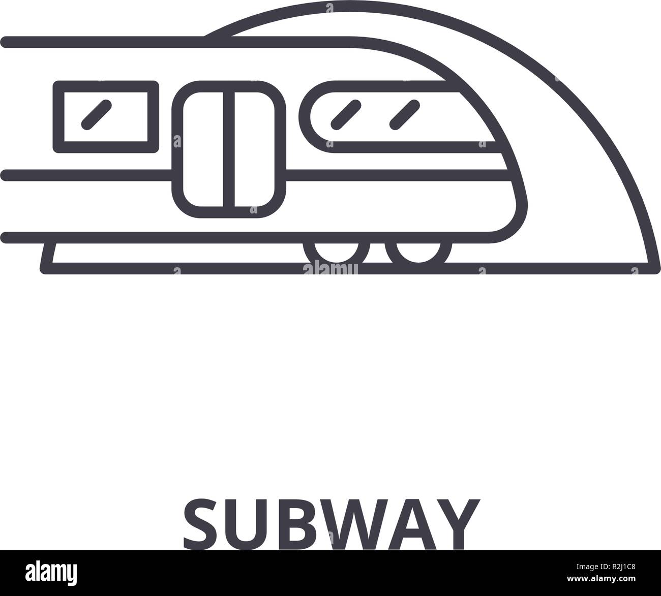 U-Bahn Linie Symbol Konzept. U-Bahn Vector Linear Abbildung, Symbol ...