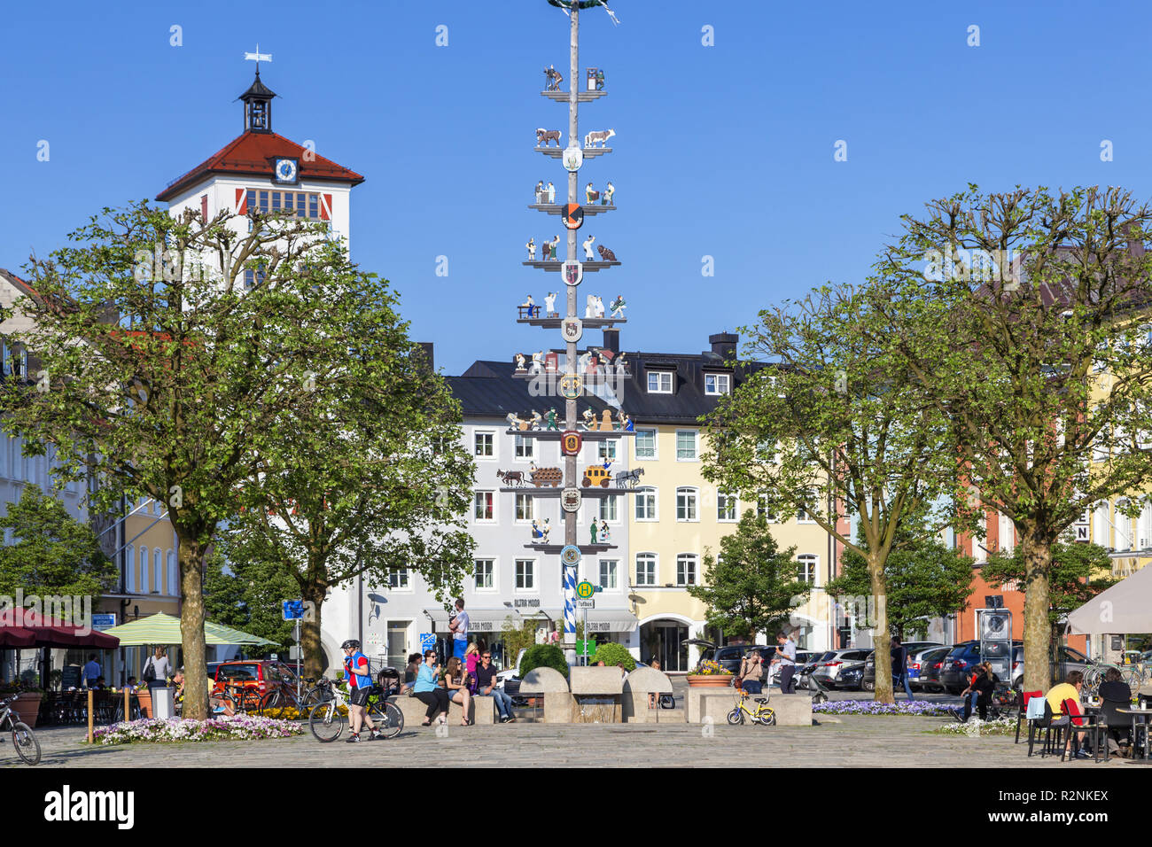 Germany Upper Bavaria Traunstein Town Stockfotos & Germany Upper ...