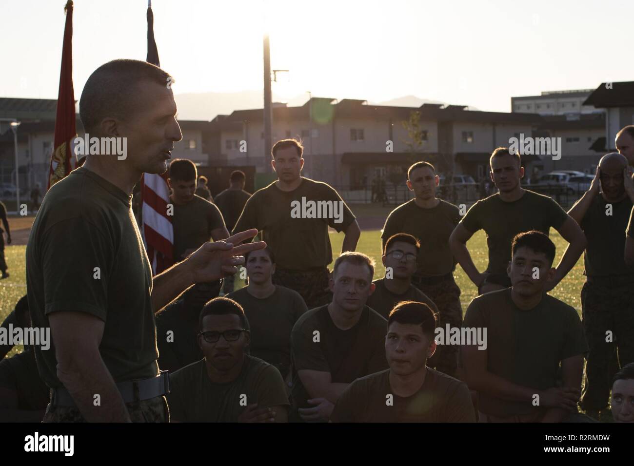 Us Marine Corps Oberst Mark Palmer, kommandierender Offizier der Marine ...