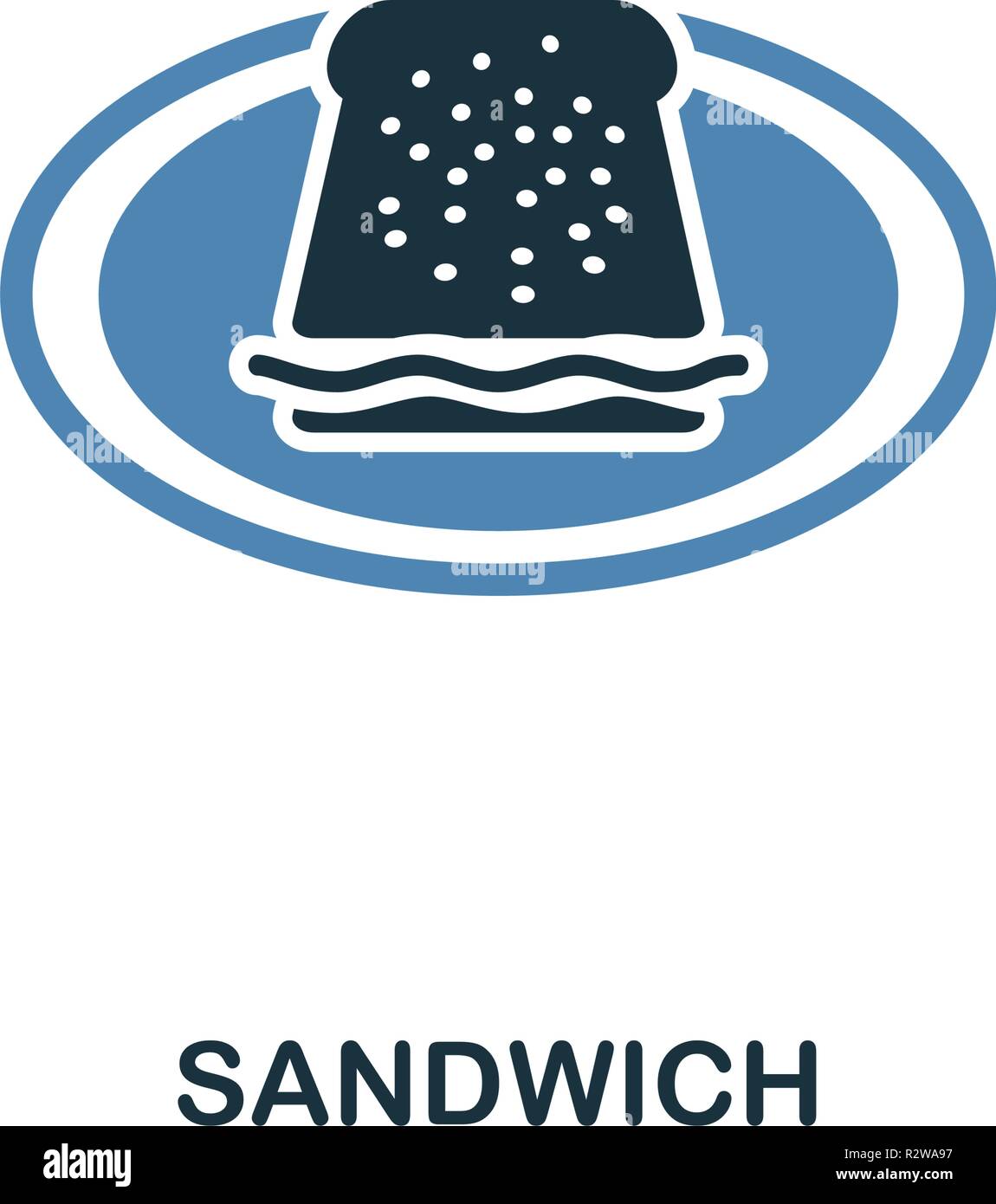 Sandwich-Symbol. Zwei Farben design Stil von Mahlzeit icons Collection ...