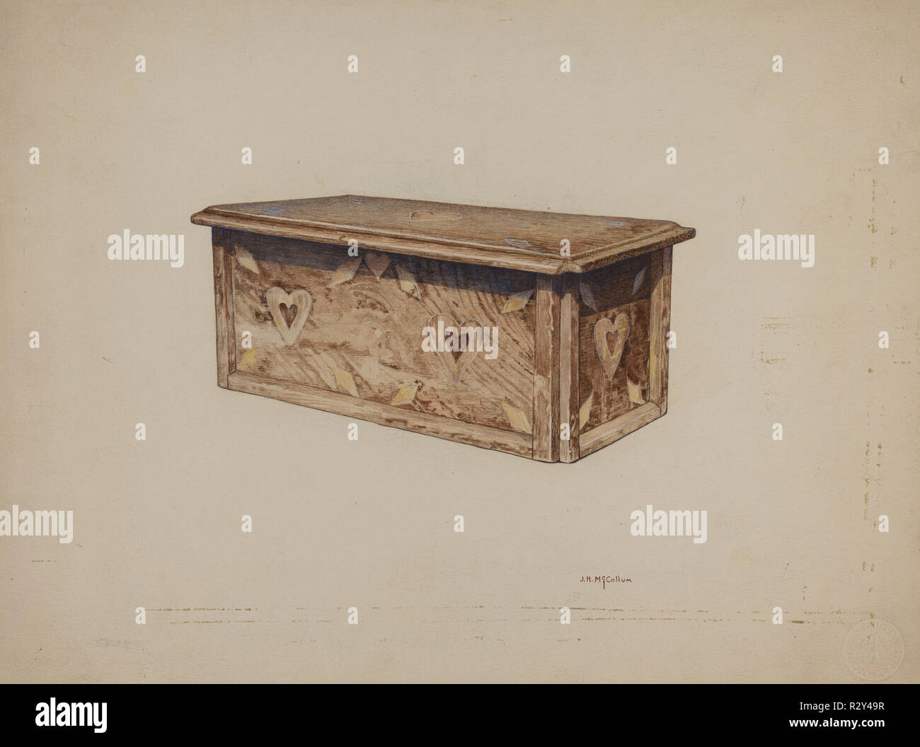 Pa. in der Deutschen Box. Vom: C. 1940. Abmessungen: insgesamt: 25 x 33 ...