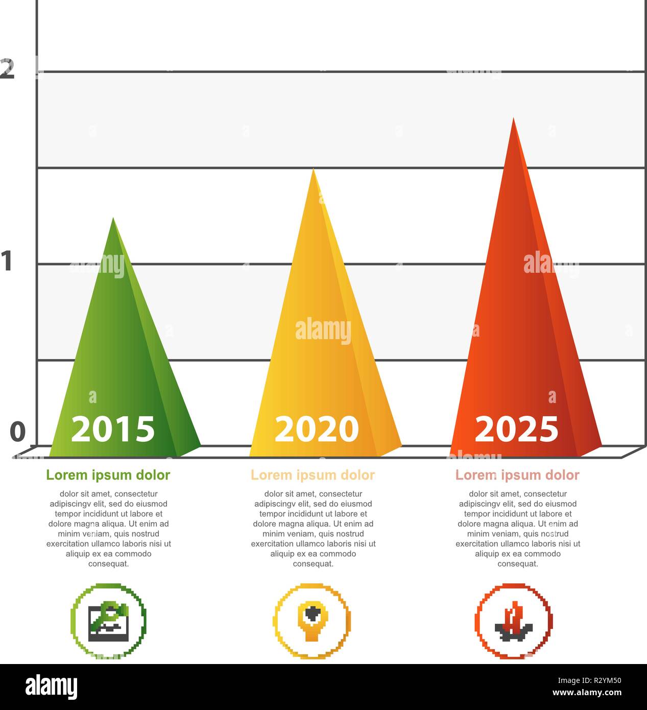 Moderne 3D-Vektor Illustration. Infografik Vorlage mit vier Elementen ...