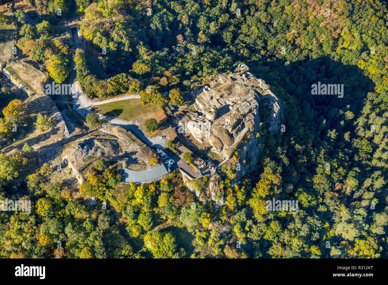 Luftbild, Burg und Festung Regenstein, Am Platenberg, Blankenburg (Harz ...