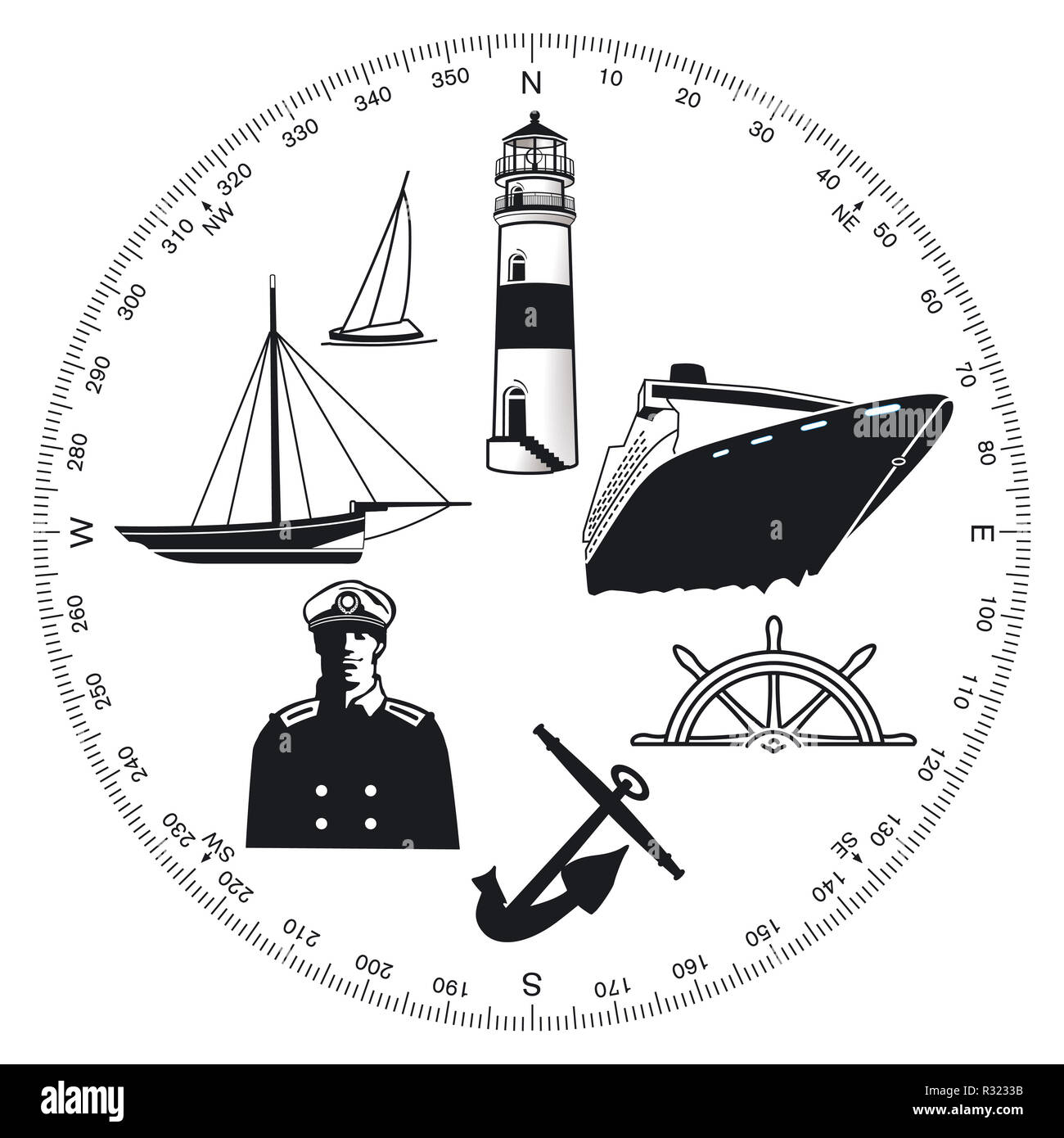 Seefahrt symbole -Fotos und -Bildmaterial in hoher Auflösung – Alamy
