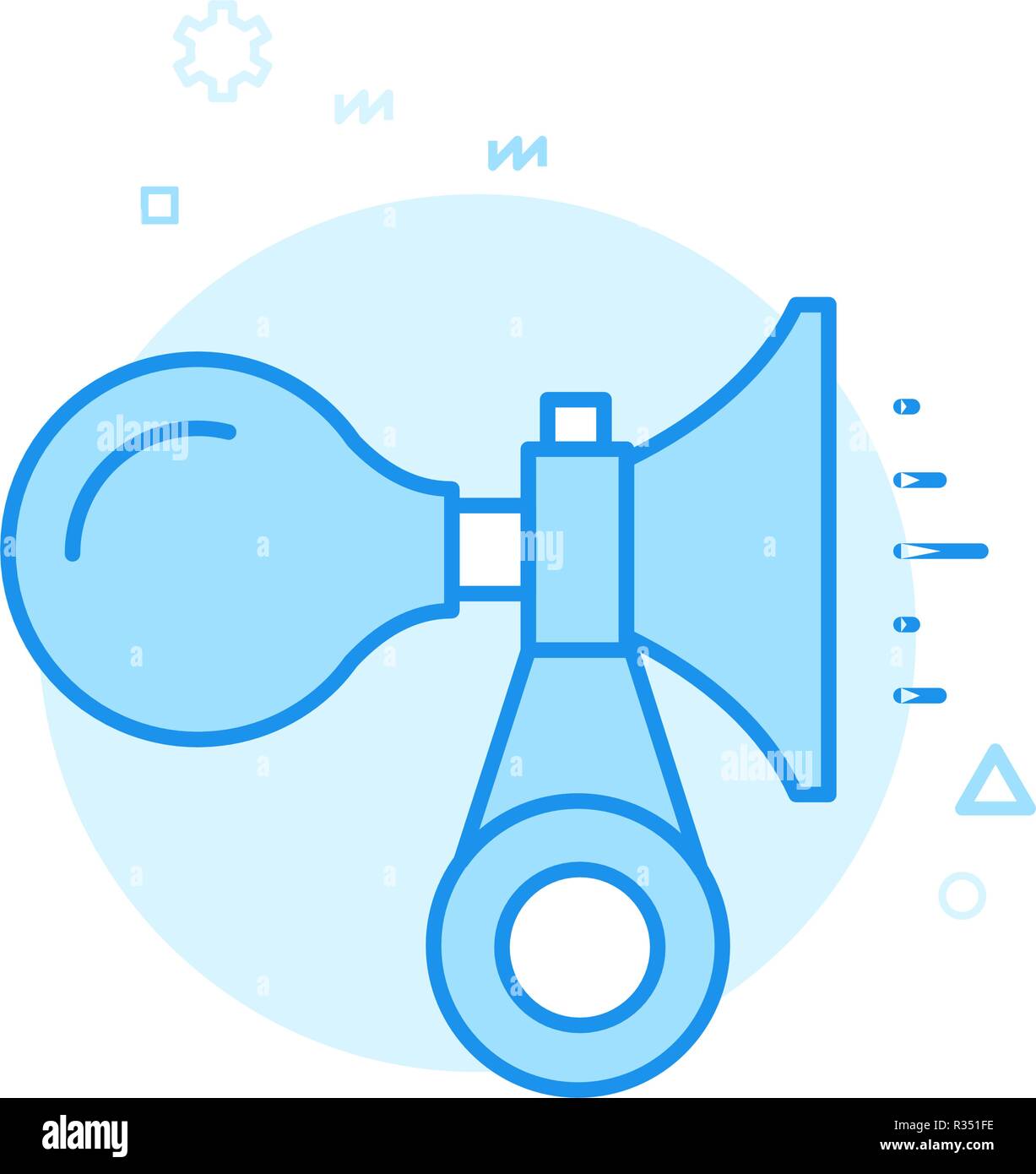 Bike oder Fahrrad Hupe Flachbild Vektor Icon, Symbol, Piktogramm, Sign ...