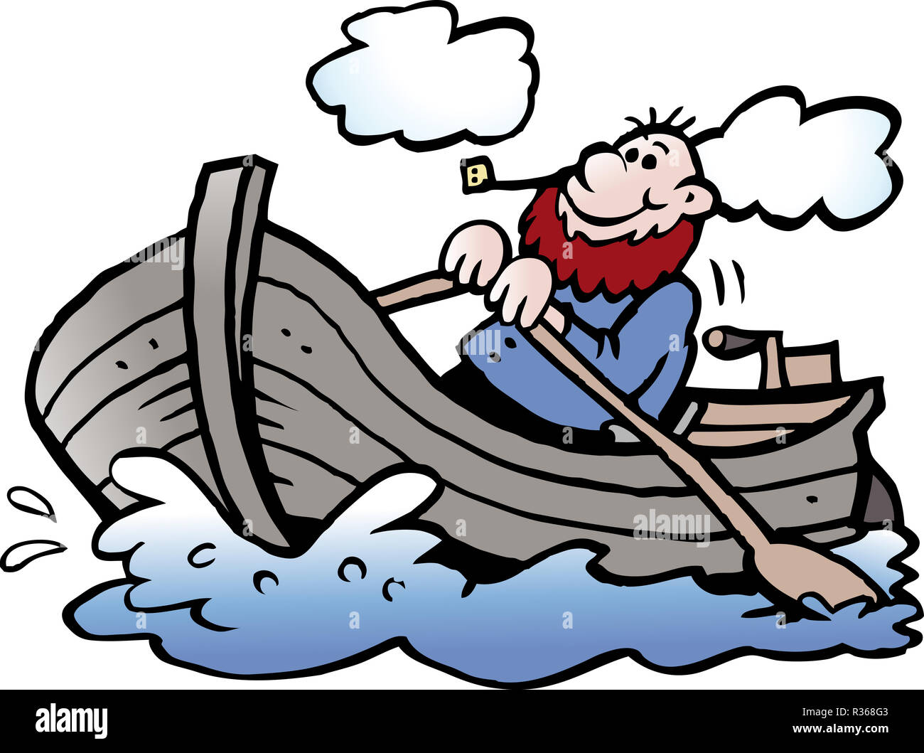 Cartoon Ruderboot