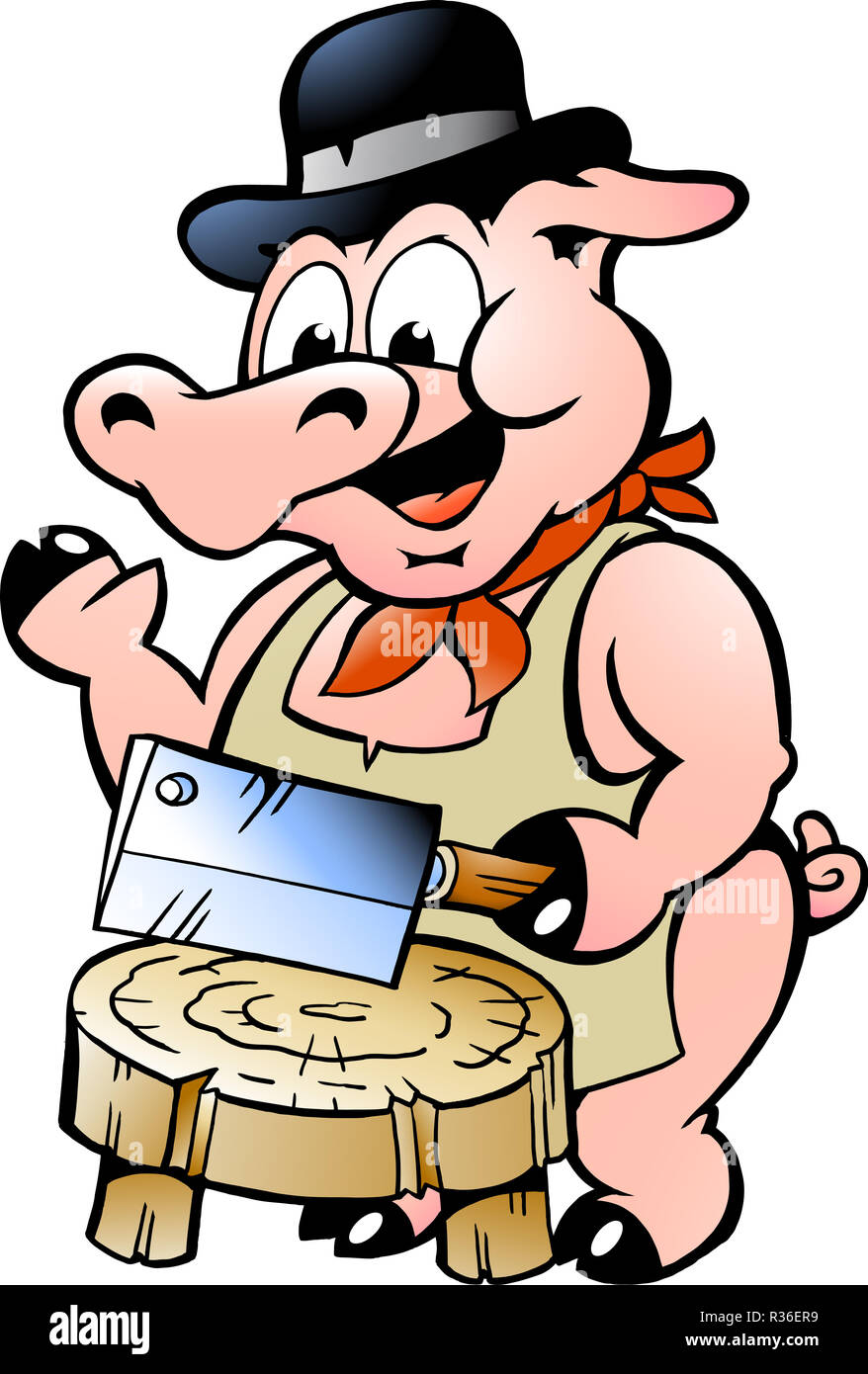 Butcher pig illustration -Fotos und -Bildmaterial in hoher Auflösung ...