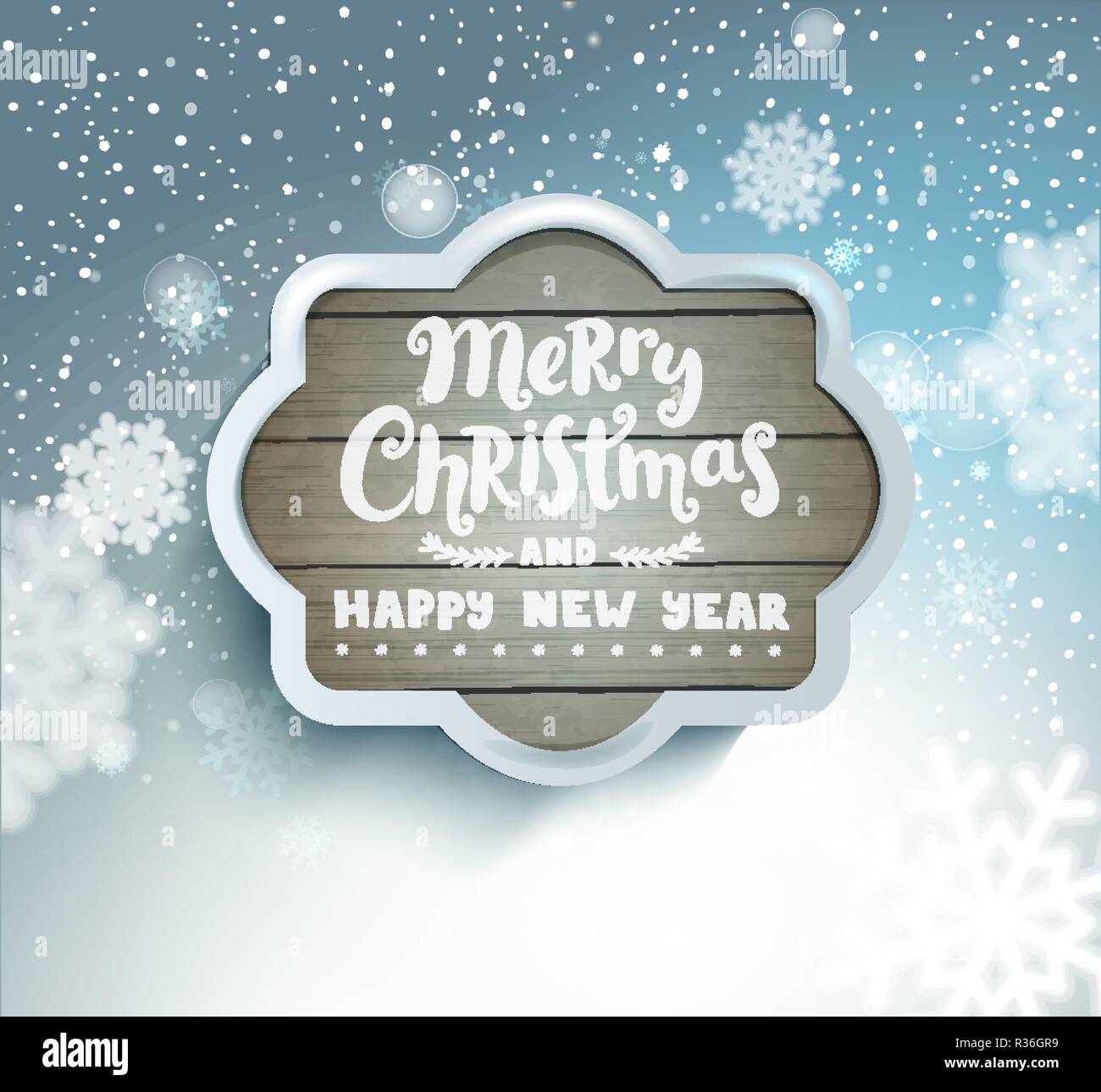 Schriftzug frohe weihnachten und einen guten rutsch ins neue jahr ...