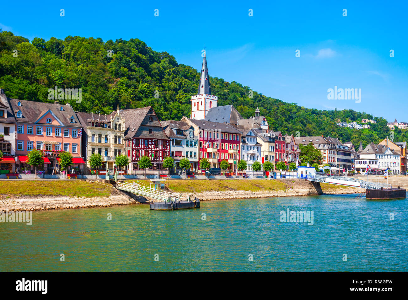 Sankt Goar ist eine Stadt am Westufer des Mittelrhein in Deutschland ...