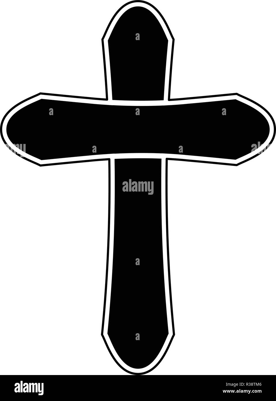 Kreuz silhouette Stock-Vektorgrafiken kaufen - Alamy