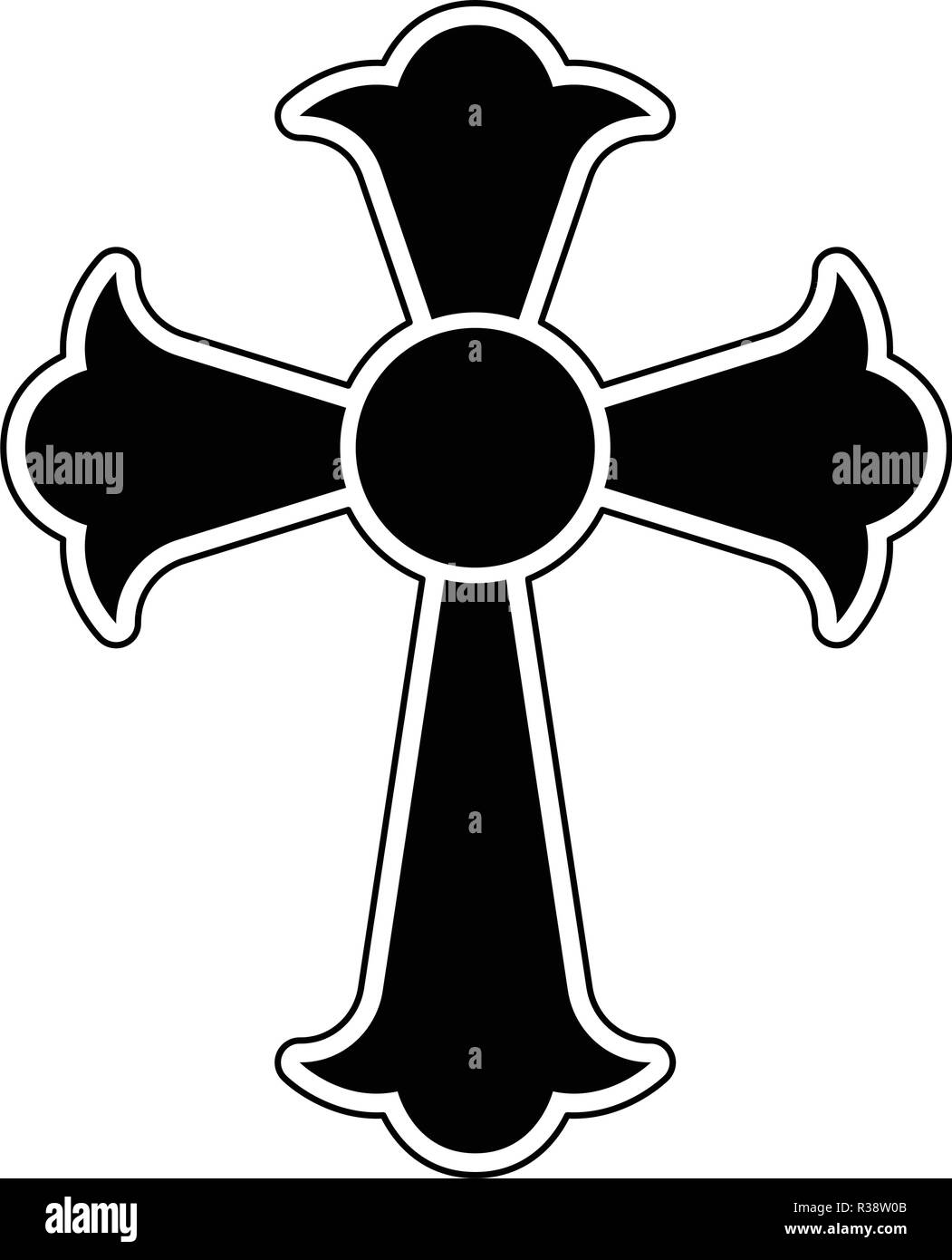 Kreuz silhouette Stock-Vektorgrafiken kaufen - Alamy