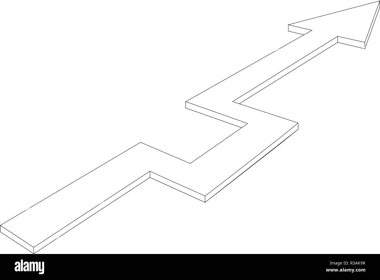 Curved arrow vector -Fotos und -Bildmaterial in hoher Auflösung – Alamy