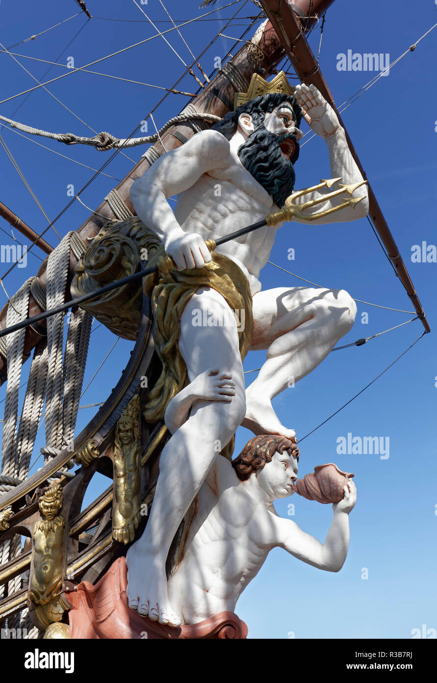 Neptun Abbildung, Galleon Neptun am Bug, Segelschiff aus der Polanskis ...