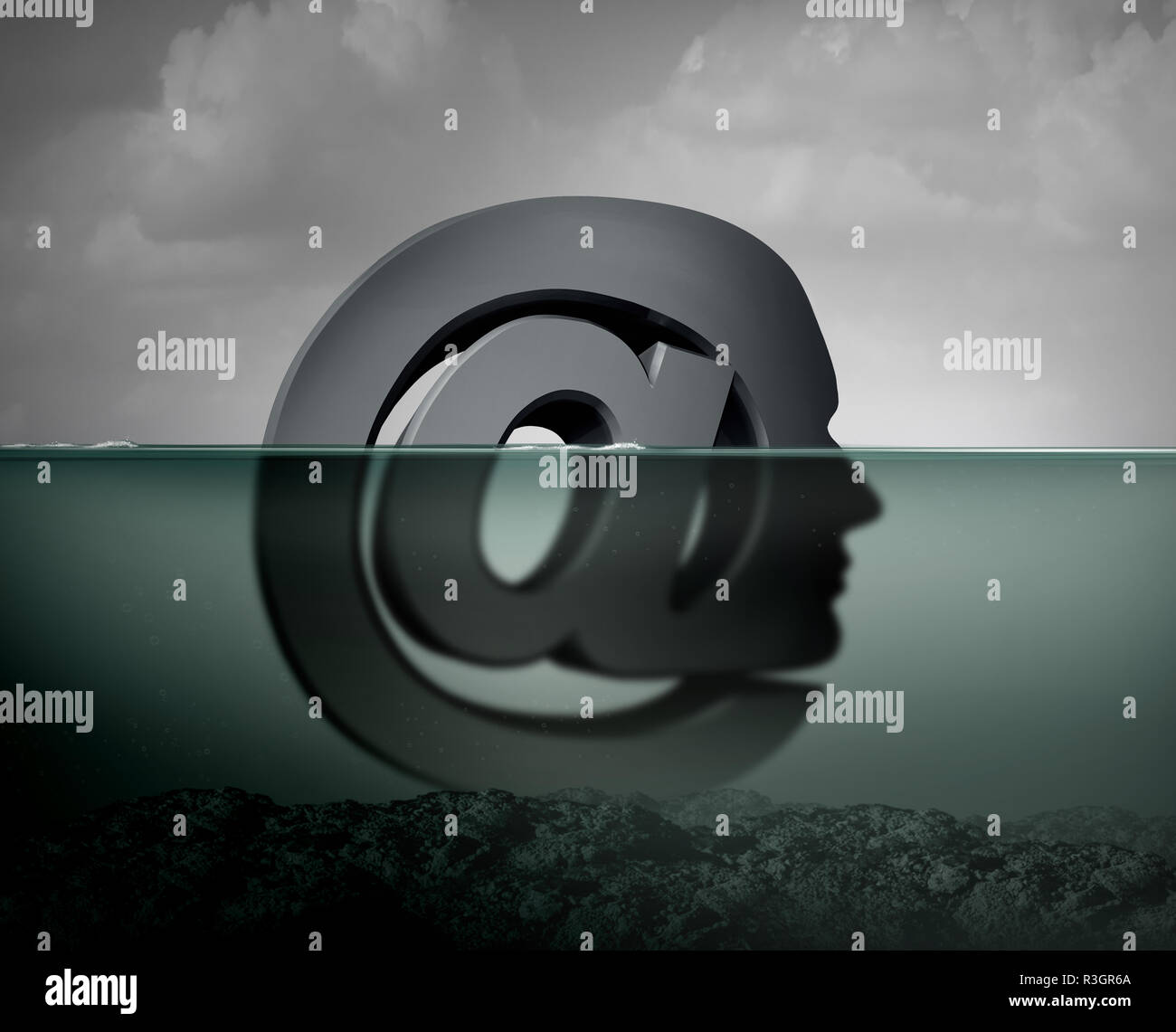 Internet Depression oder cybermobbing psychologische Angst leiden und ...