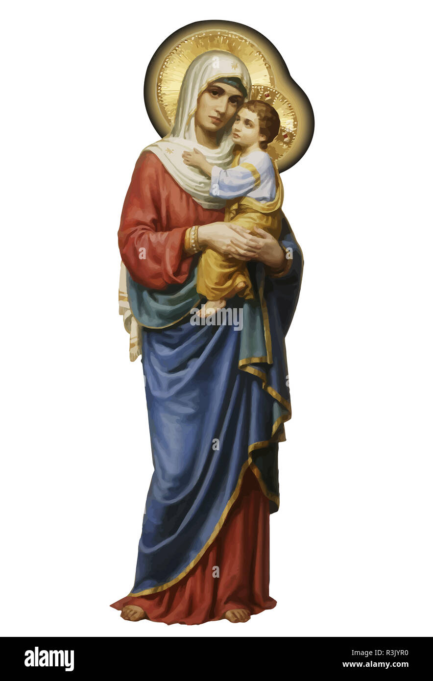 Mutter maria mit sohn jesus Ausgeschnittene Stockfotos und -bilder - Alamy