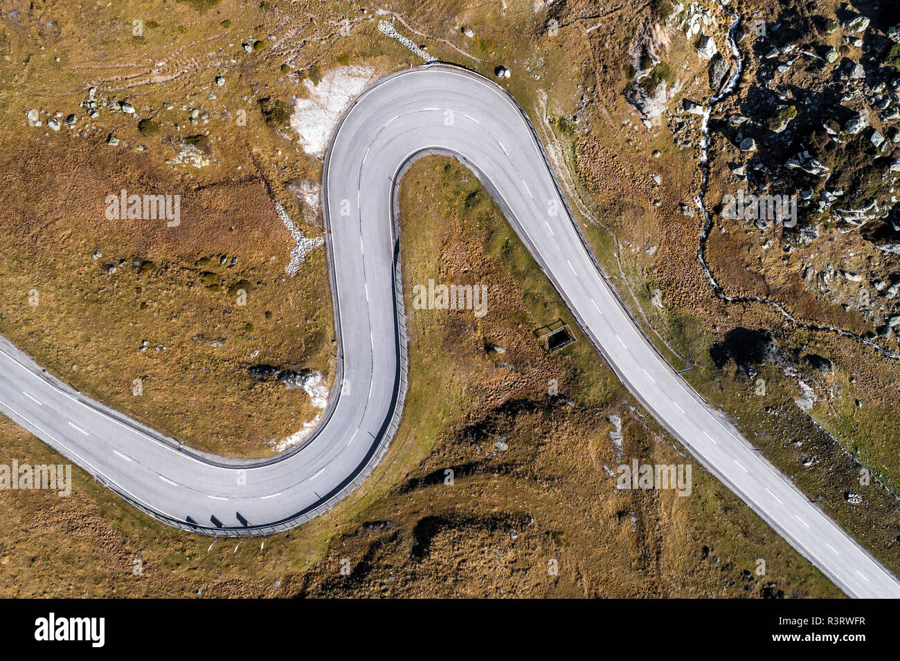 Schweiz, Graubünden, Schweizer Alpen, Julierpass, Luftaufnahme ...