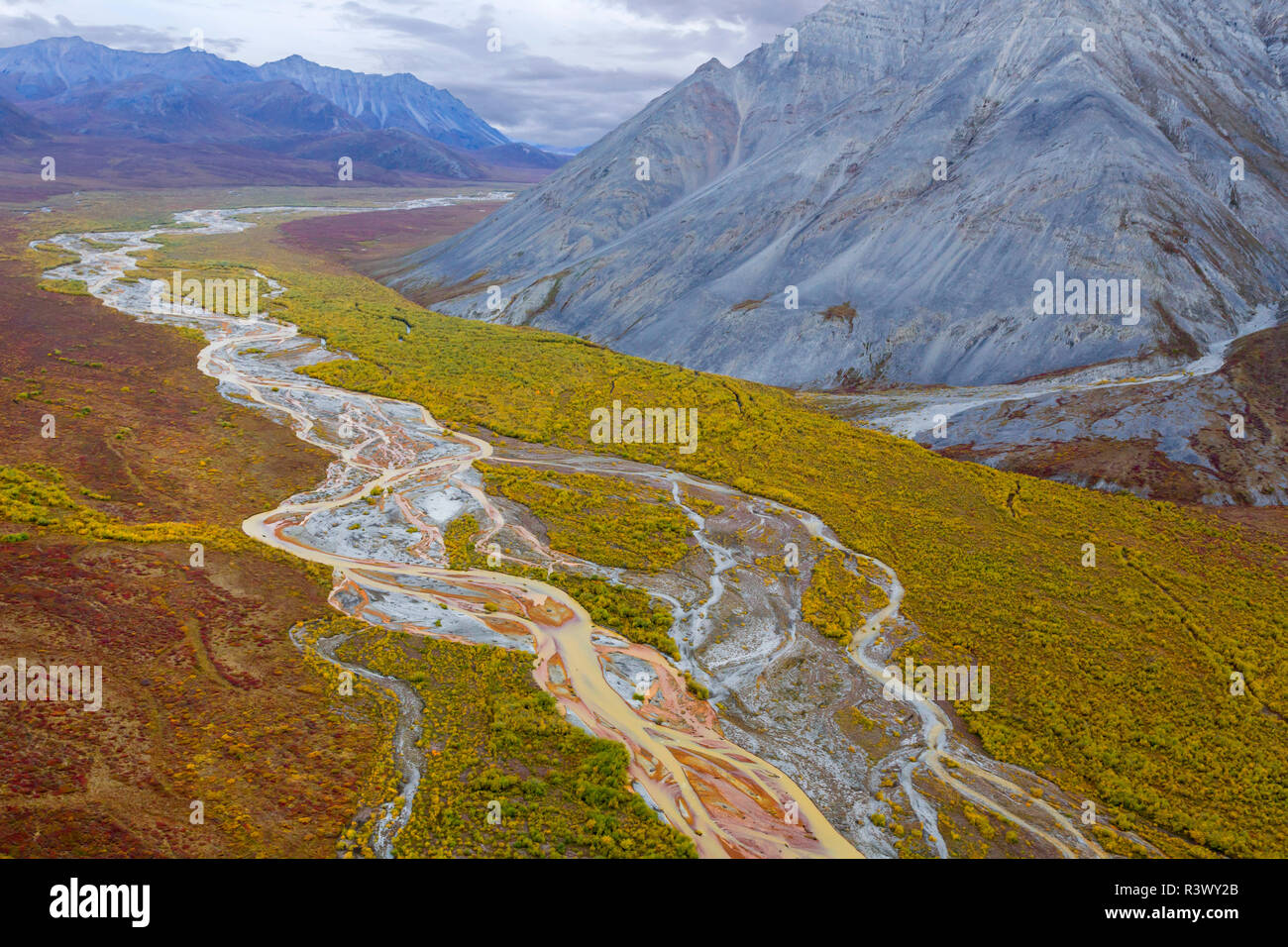 USA, Alaska, Brooks Range, Arctic National Wildlife Refuge. Ivishak ...