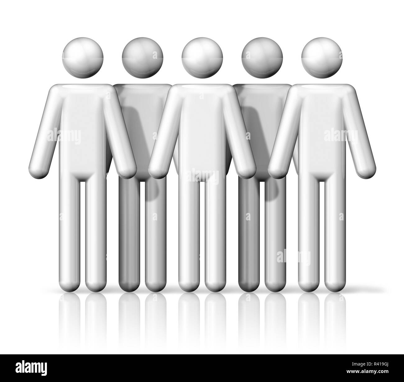 Gruppe von Menschen, Strichmännchen Stockfotografie - Alamy