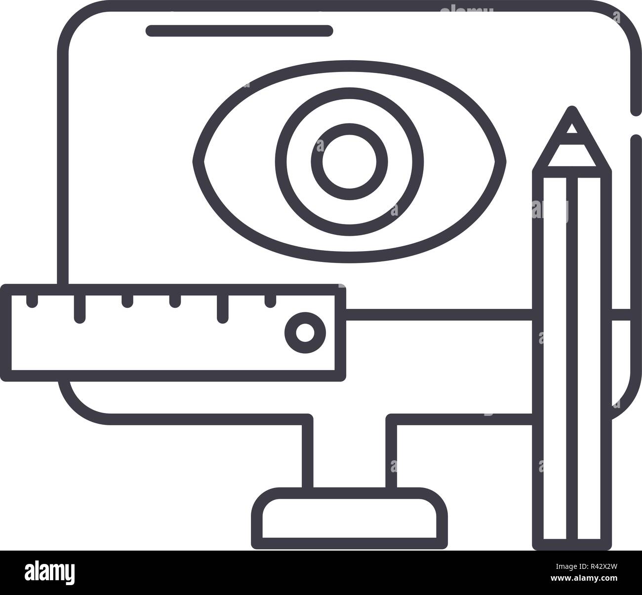Design Methodik Symbol Leitung Konzept. Design Methodik Vector Linear ...