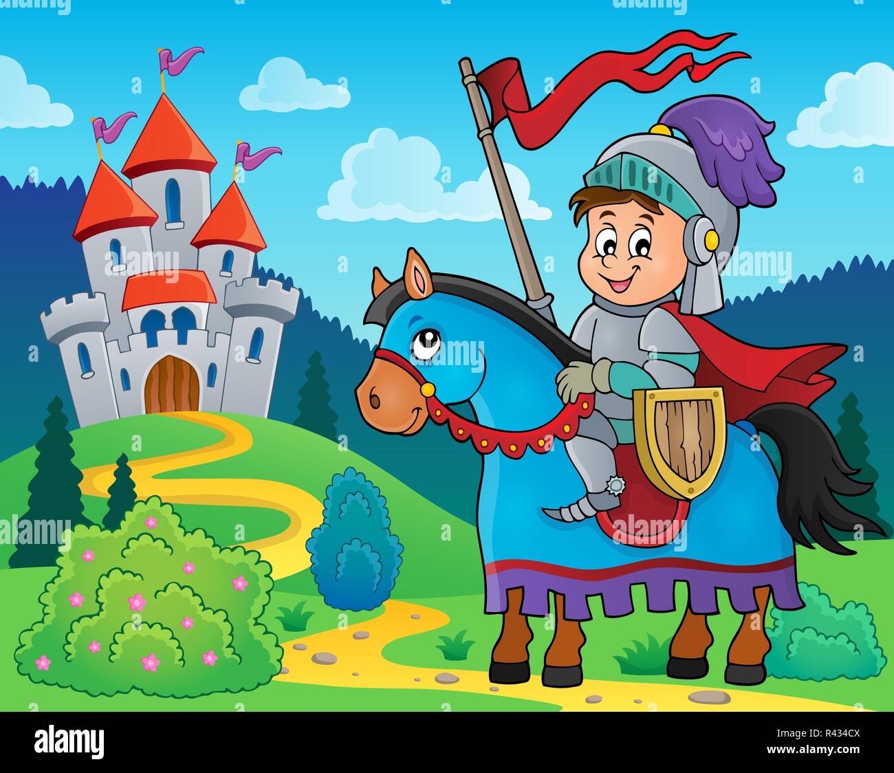 Ritter auf pferd zeichnung -Fotos und -Bildmaterial in hoher Auflösung ...