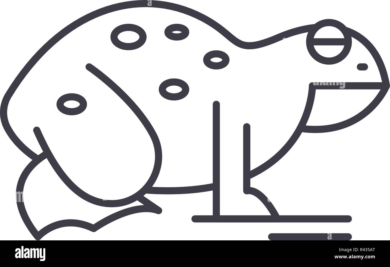 Frosch Symbol Leitung Konzept. Frosch Vector Linear Abbildung, Symbol ...