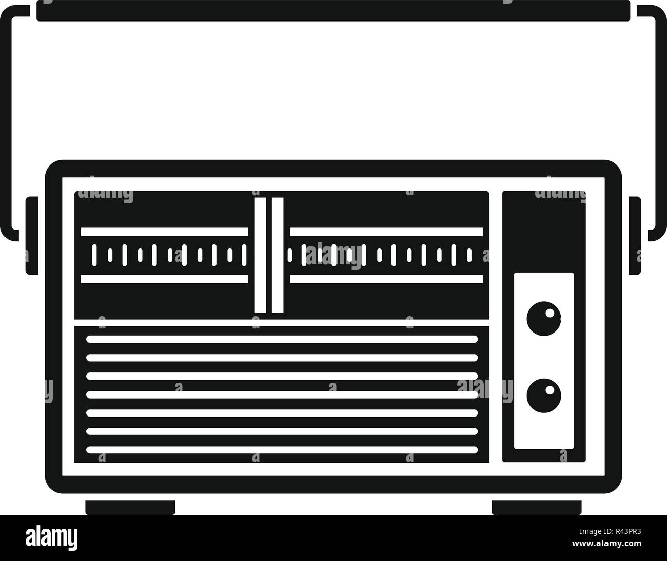 Analog Radio Symbol. Einfache Abbildung von analogen Radio vektor ...