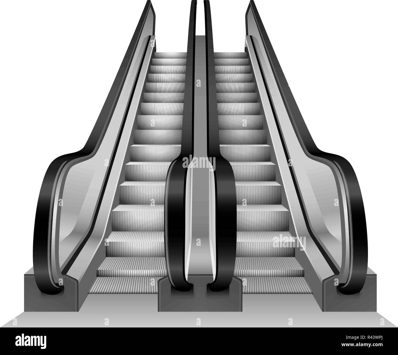Rolltreppe Treppe mockup. Realistische Darstellung der Rolltreppe ...