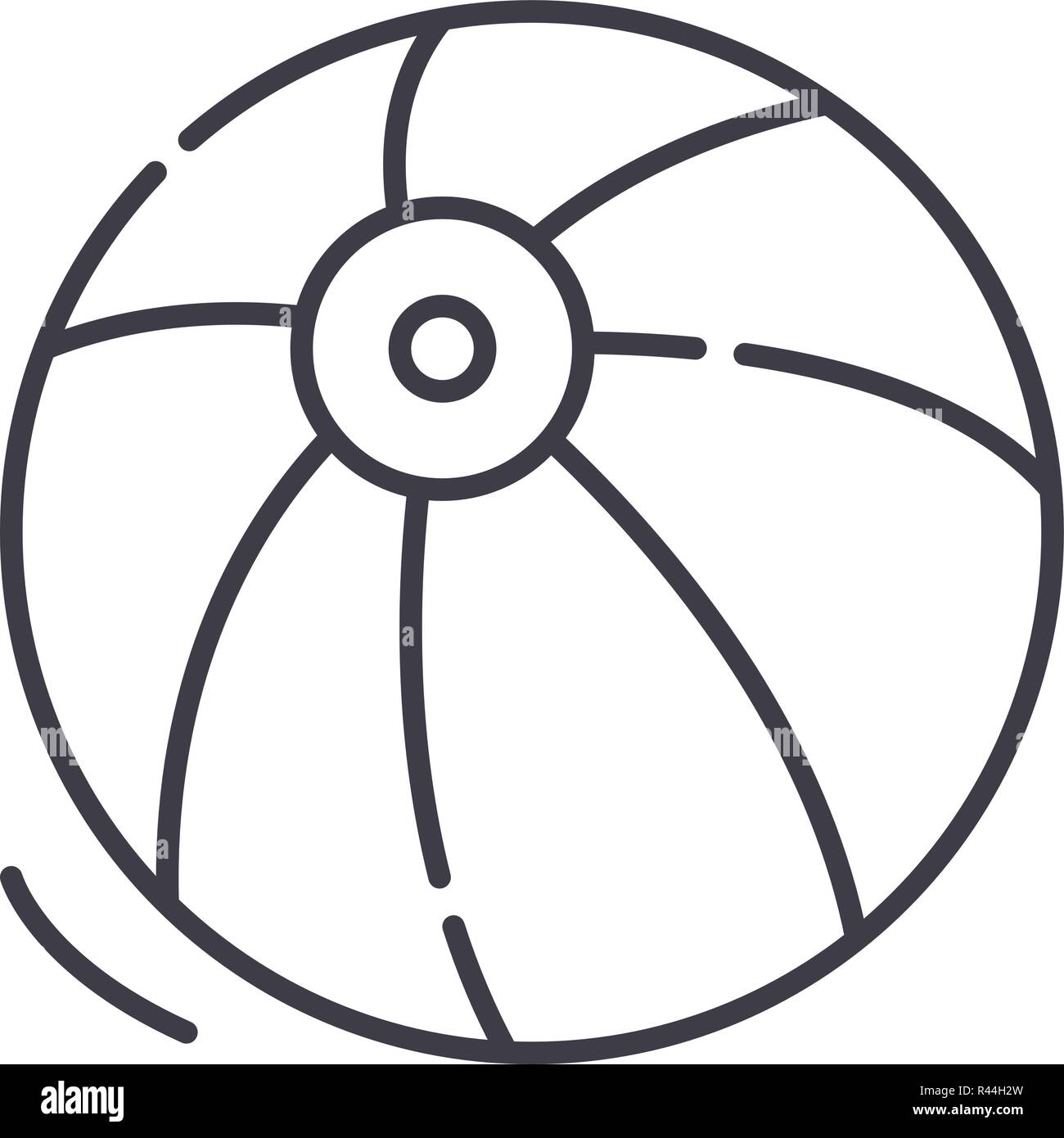 Aufblasbare Kugel Symbol Leitung Konzept. Aufblasbare Kugel Vector ...