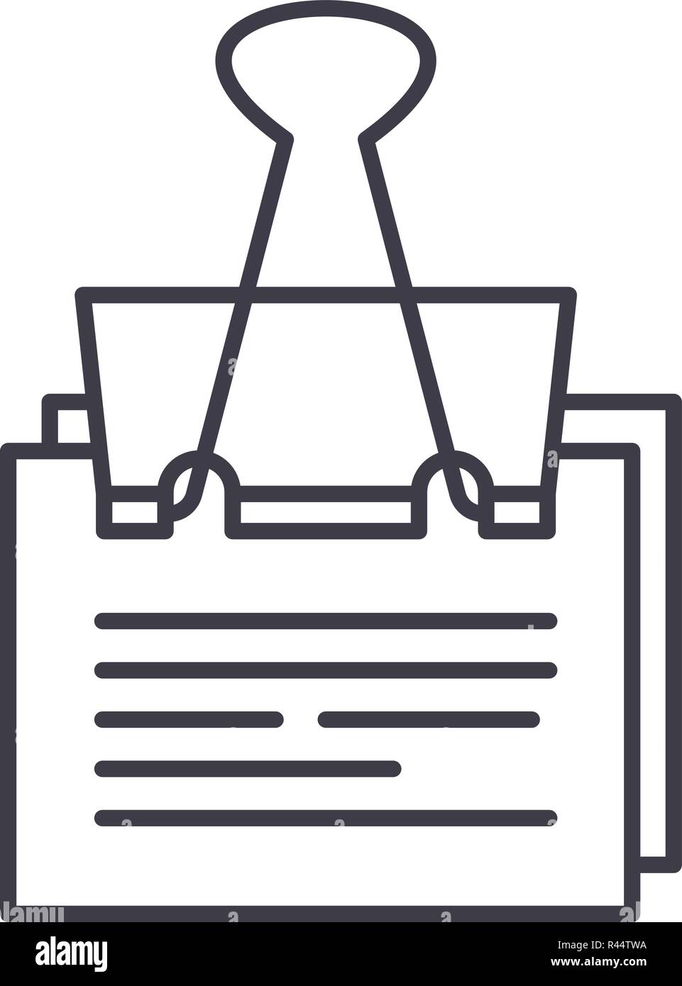 Papier peg Symbol Leitung Konzept. Papier peg Vector Linear Abbildung ...