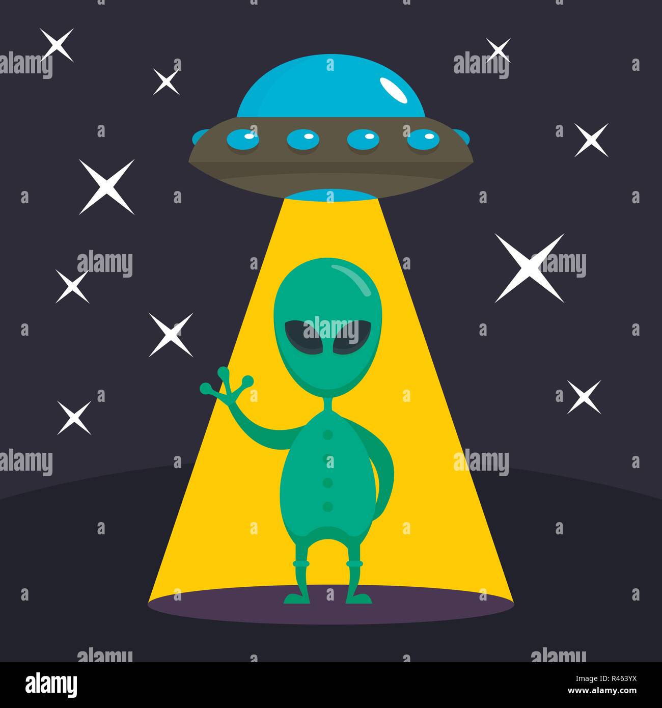 Flying alien cartoon coloring book -Fotos und -Bildmaterial in hoher ...