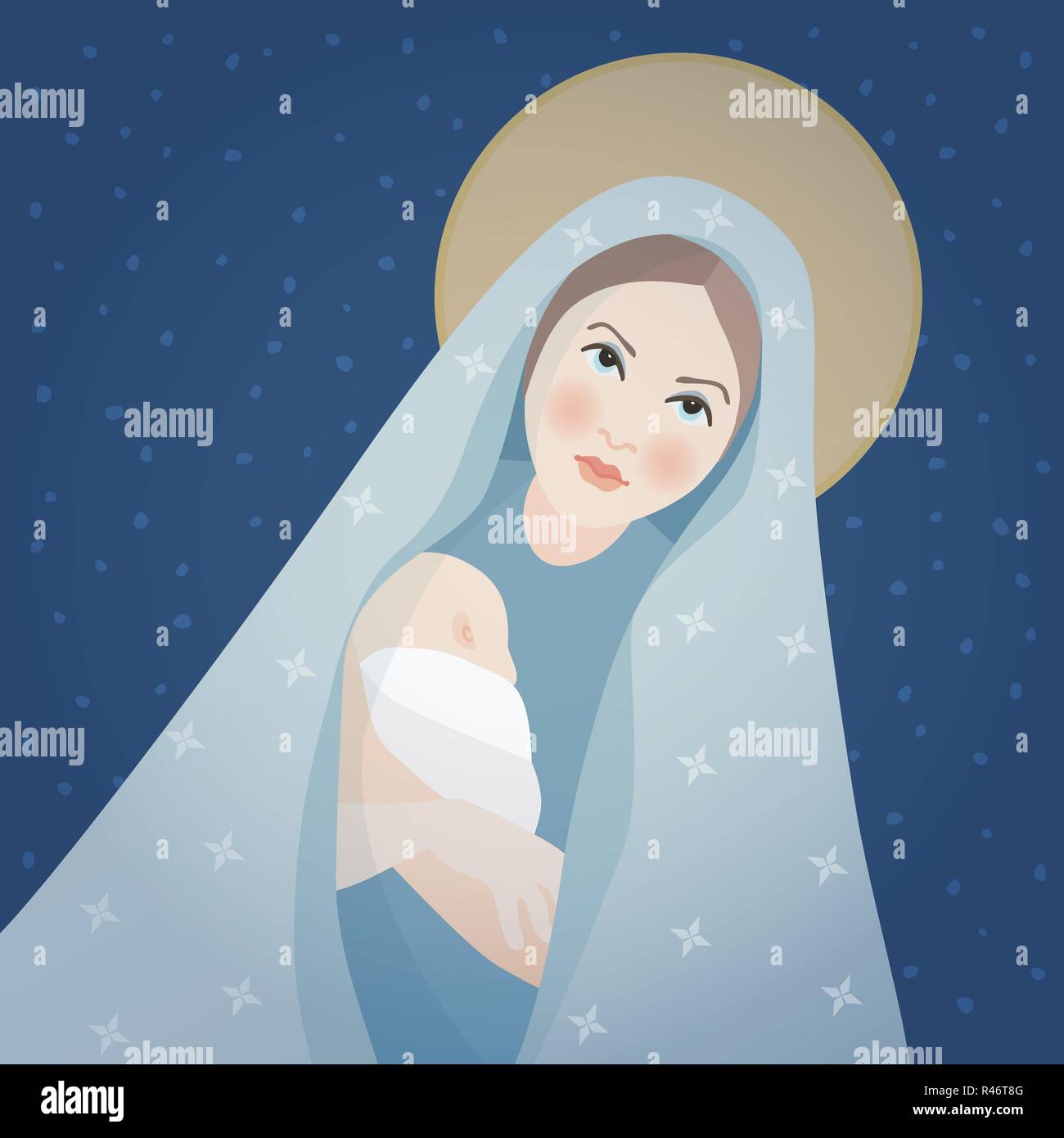 Jungfrau maria und kind jesus christus Stock-Vektorgrafiken kaufen - Alamy