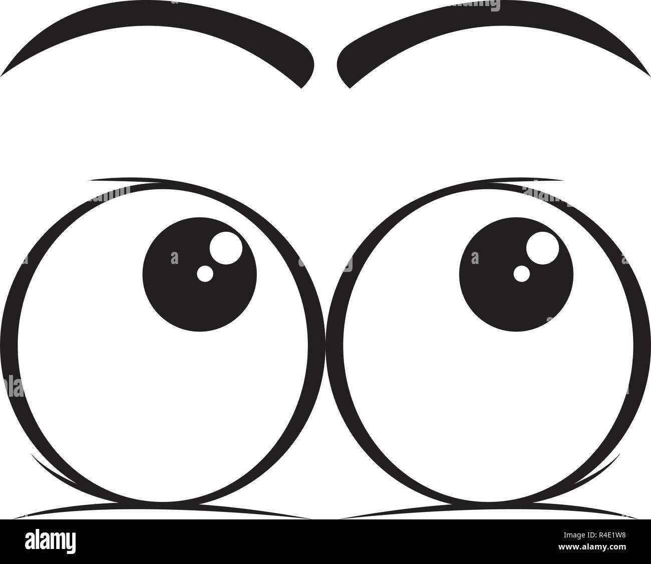 Eye expression cartoon look icon -Fotos und -Bildmaterial in hoher ...