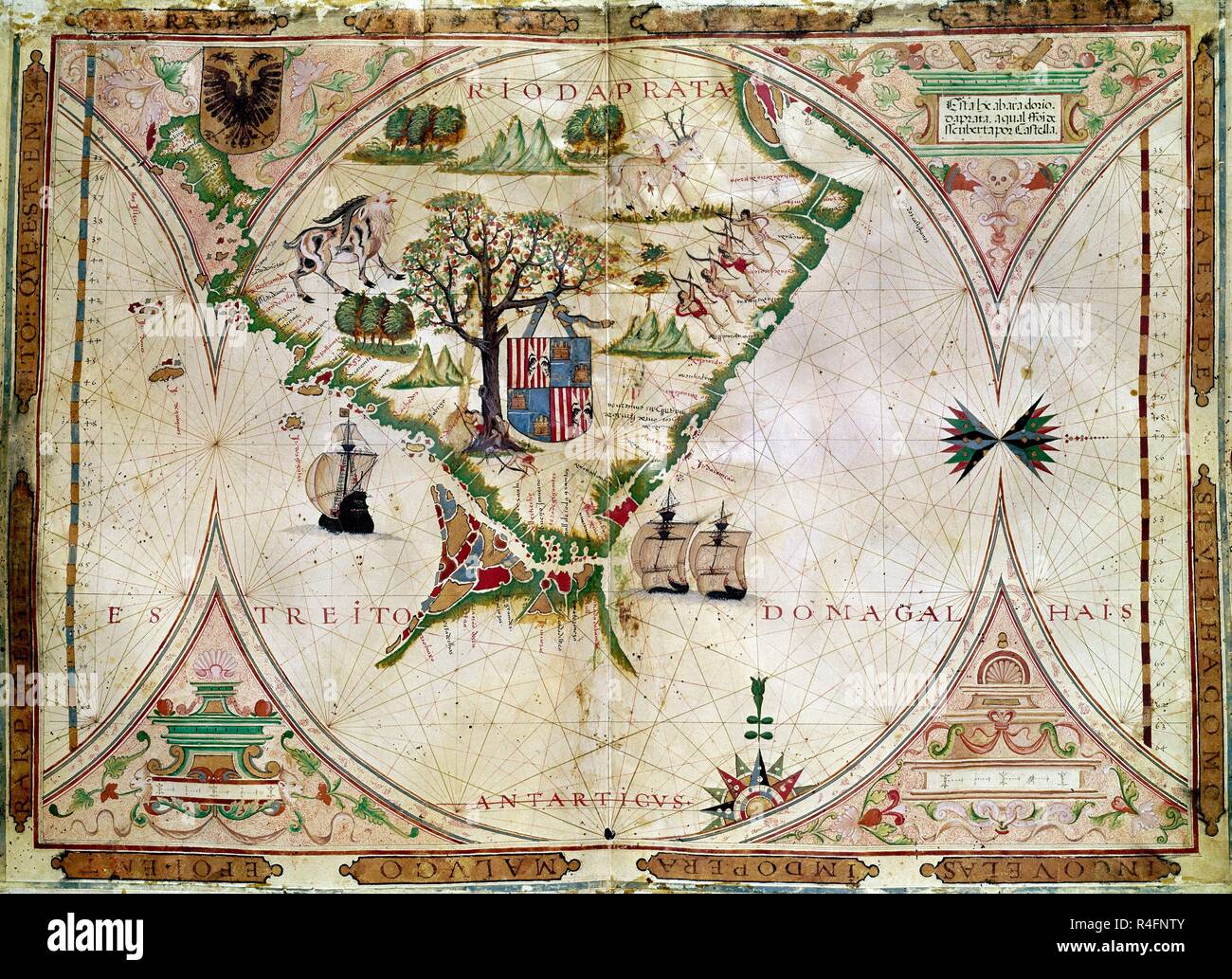 Mapa del estrecho de magallanes -Fotos und -Bildmaterial in hoher ...