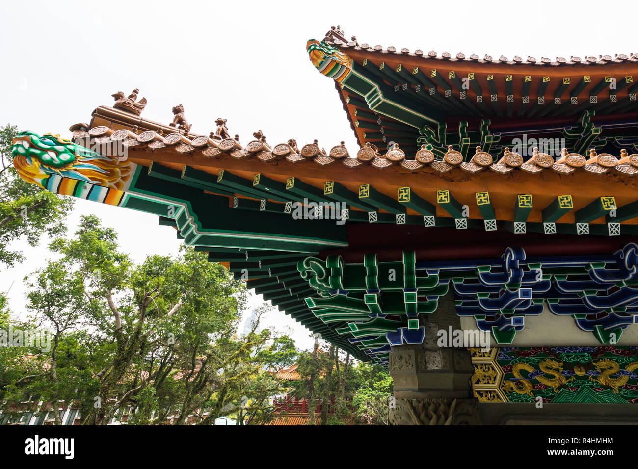 Buddha po lin kloster hong kong lantau insel detail -Fotos und ...