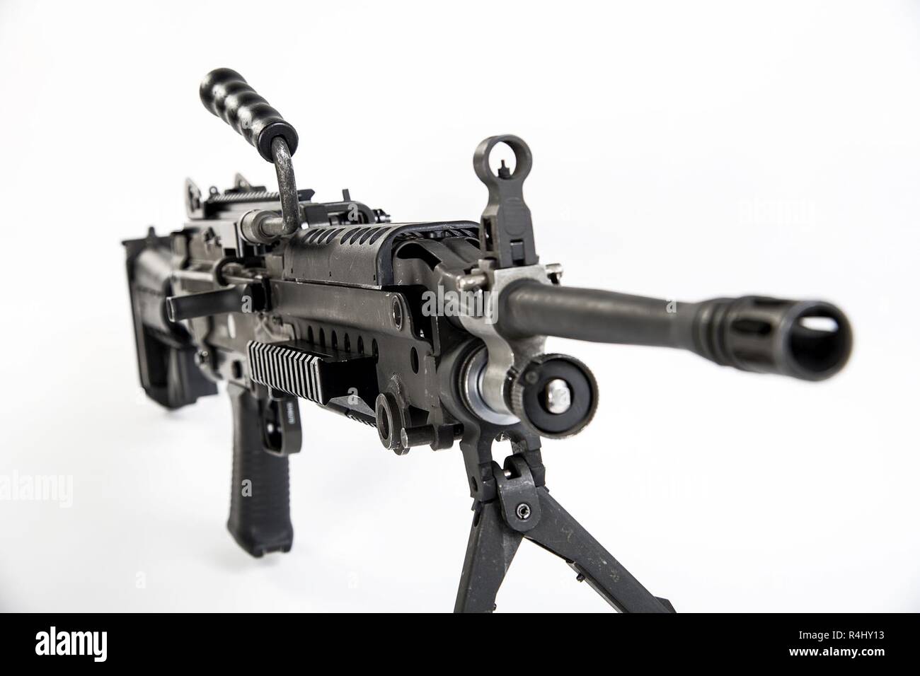 Die M249 Light Machine Gun, früher der M249 Squad Automatic Weapon (SAW ...