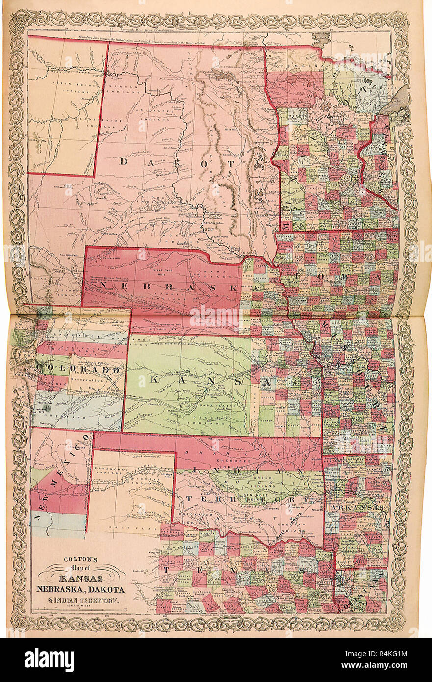 Dakota territory map -Fotos und -Bildmaterial in hoher Auflösung – Alamy