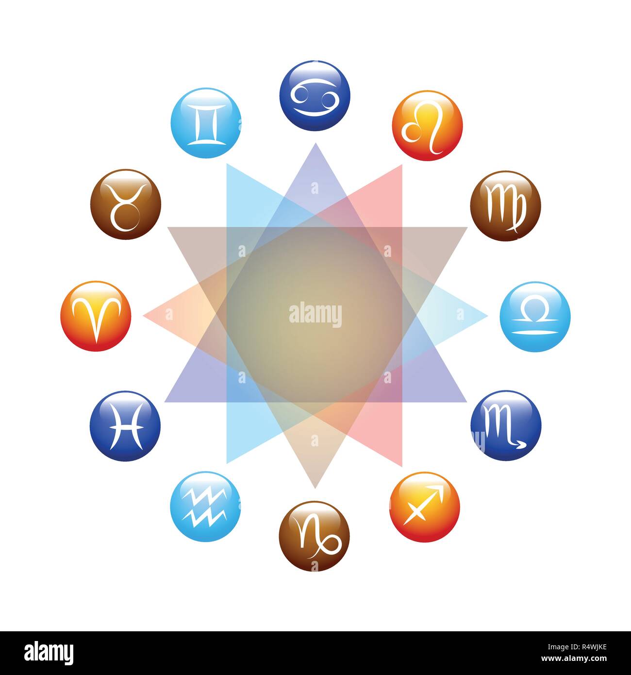 Sternzeichen bunte Zeichen gesetzt Kreis Vektor-illustration EPS 10 ...
