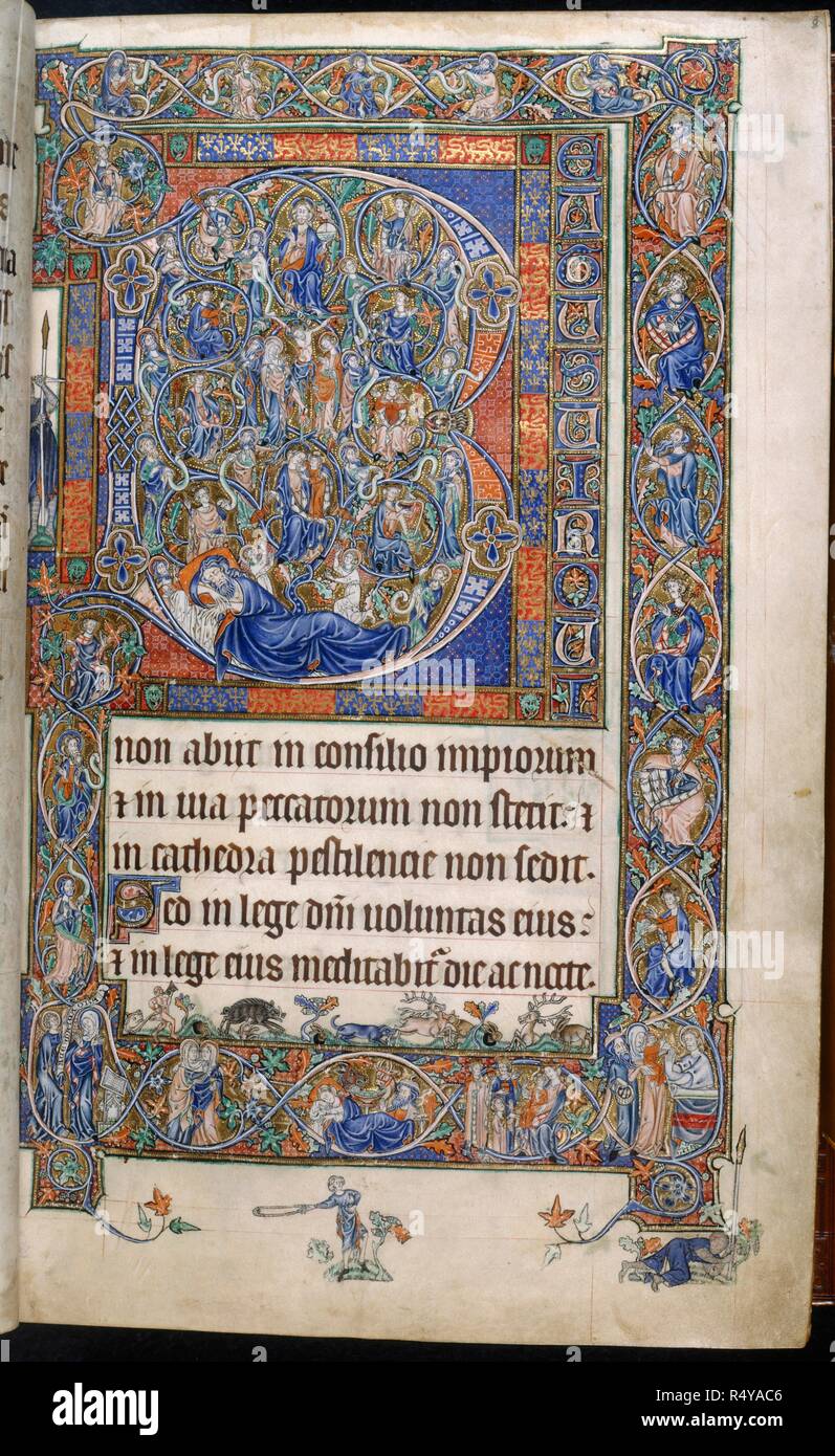 Beatus Seite. Gorleston Psalter. England [Gorleston, Co.Suffolk]; 1310 ...